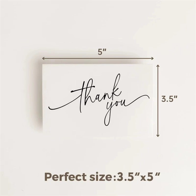 A Comprehensive Guide Of Thank You Card Size For Business | PackFancy